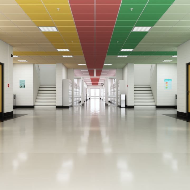 Navigating healthcare zones: designing with coloured ceiling tiles for ...